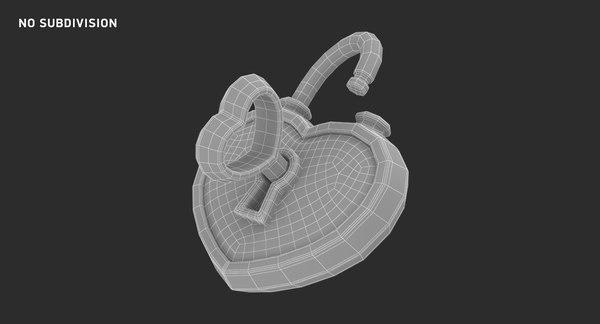 3D model heart lock gold - TurboSquid 1243488
