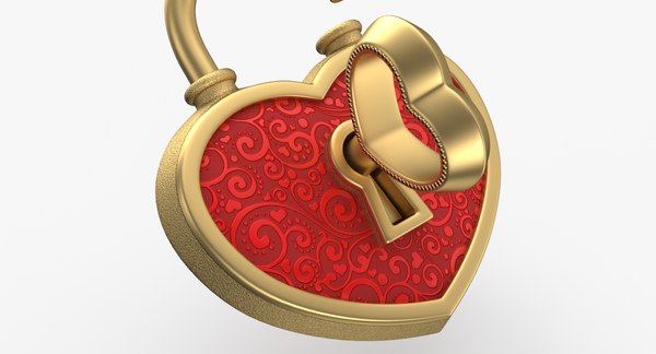 3D model heart lock gold - TurboSquid 1243488