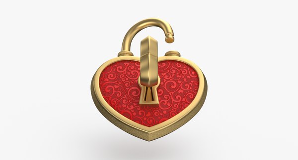 3D model heart lock gold - TurboSquid 1243488