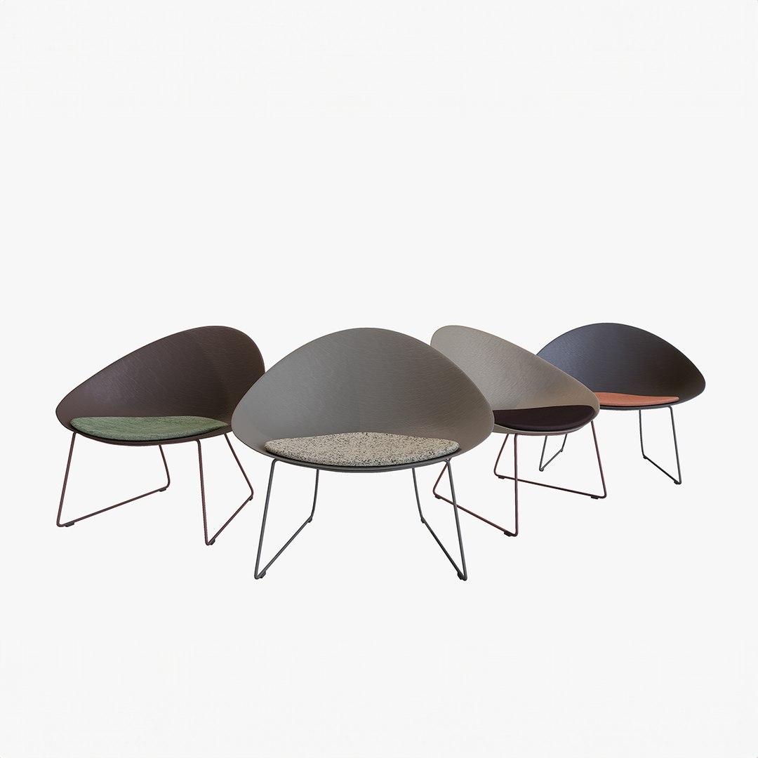 Arper Adell Lounge Sled chair 3D model - TurboSquid 2140572