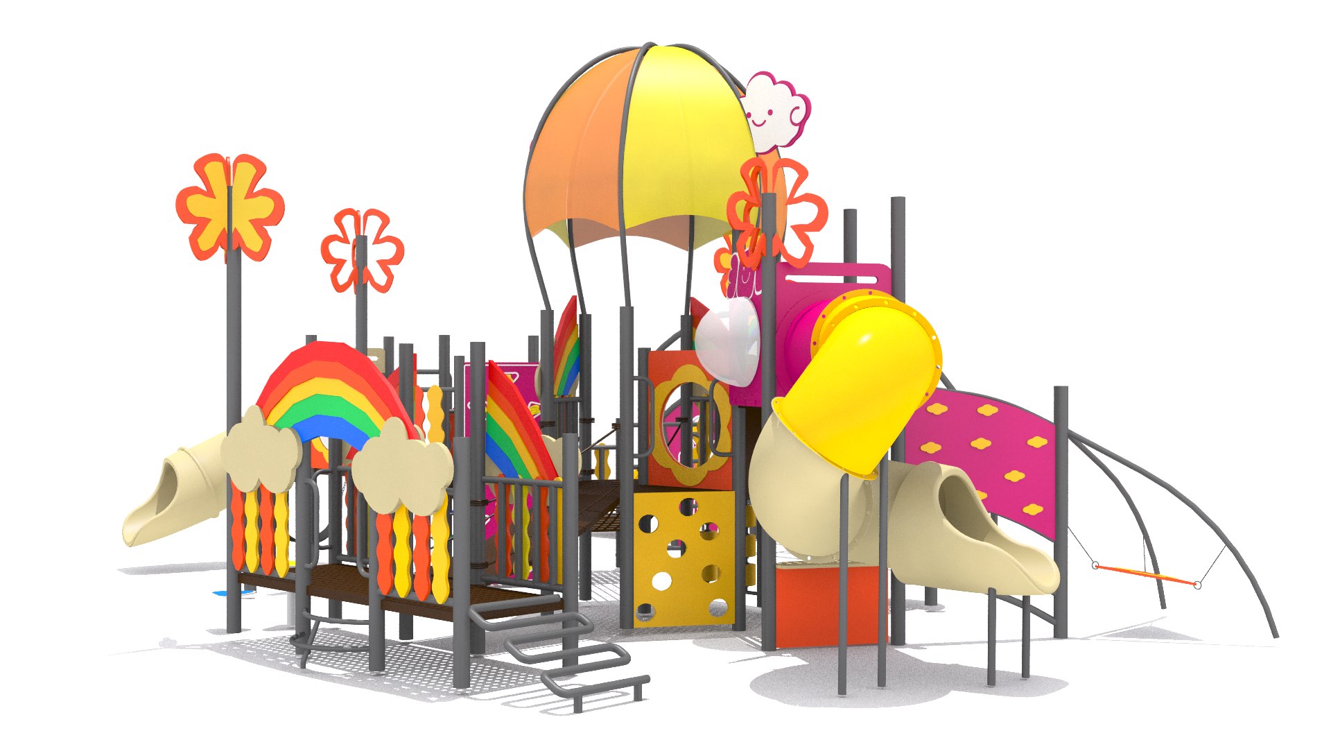 Rainbow Playground 3D - TurboSquid 1779208