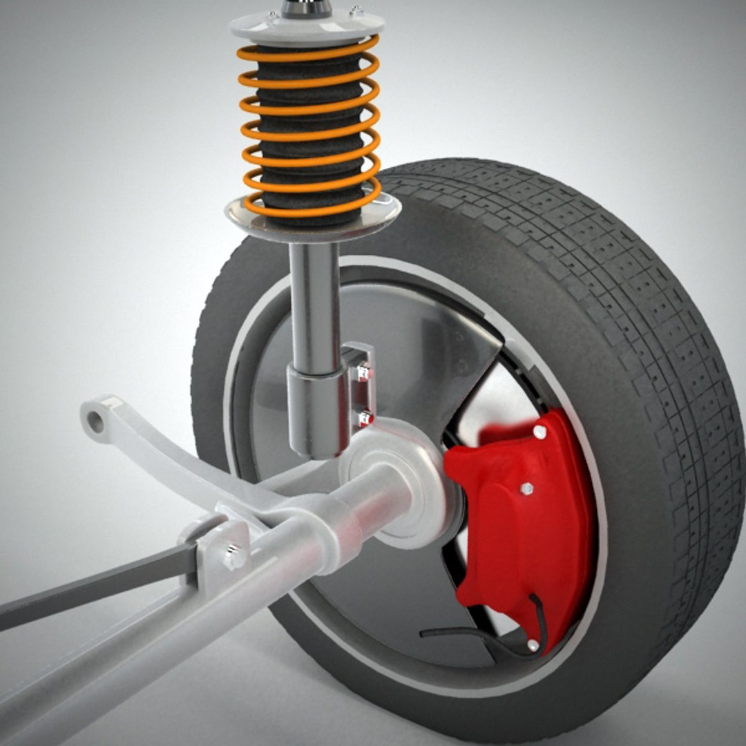 Rear Beam Axle Suspension 3d Model