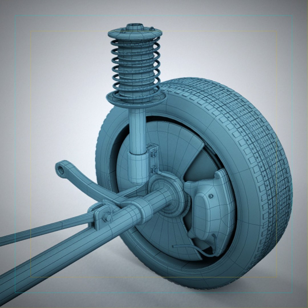 Rear Beam Axle Suspension 3d Model