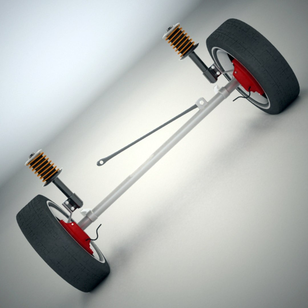 Rear Beam Axle Suspension 3d Model