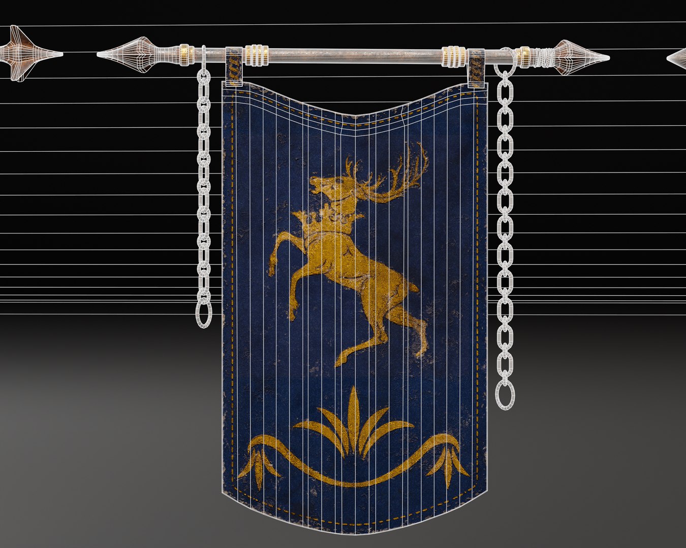 Set Modular Of Medieval Banners 3D Model - TurboSquid 2355709