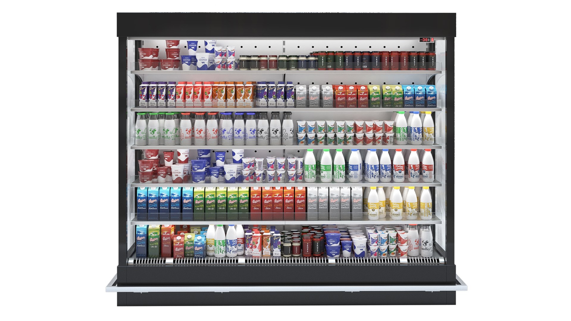 Rack With Dairy Products1 3D Model - TurboSquid 2160110