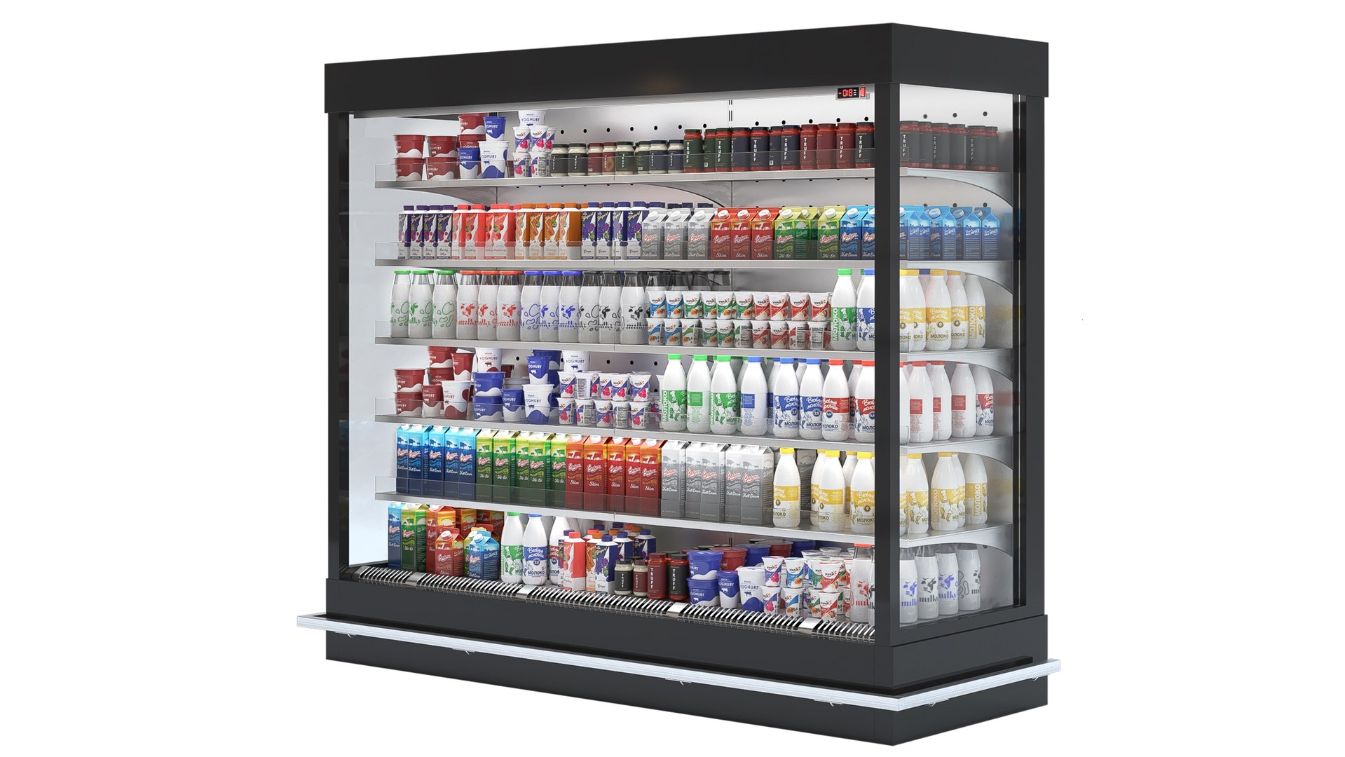Rack With Dairy Products1 3D Model - TurboSquid 2160110