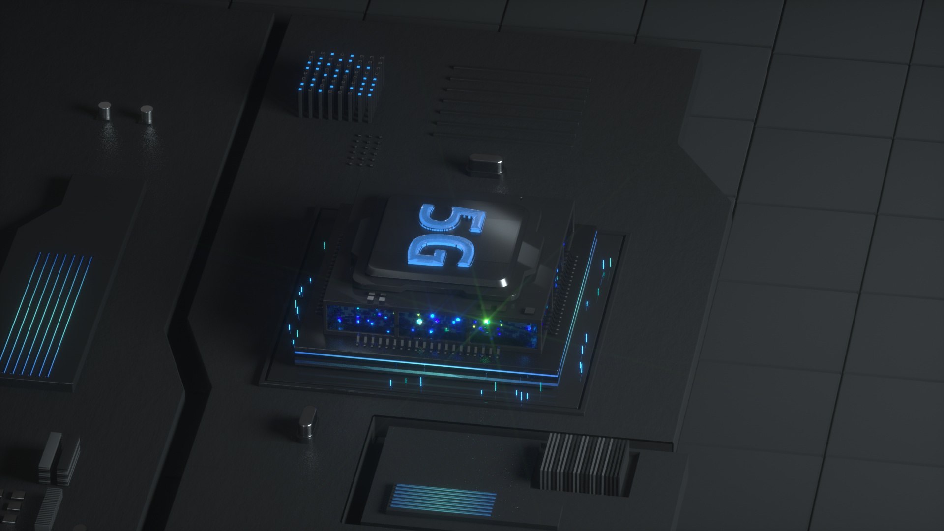 C4D Octane CPU Chip Core Capacitance Scifi Circuit Board 3D - TurboSquid 1817439