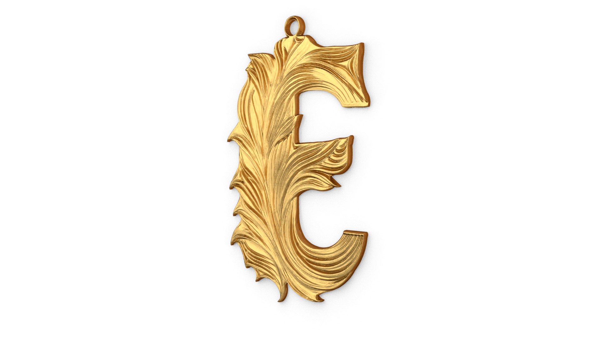 Alphabet Letter E Pendant 3D Model - TurboSquid 2255737