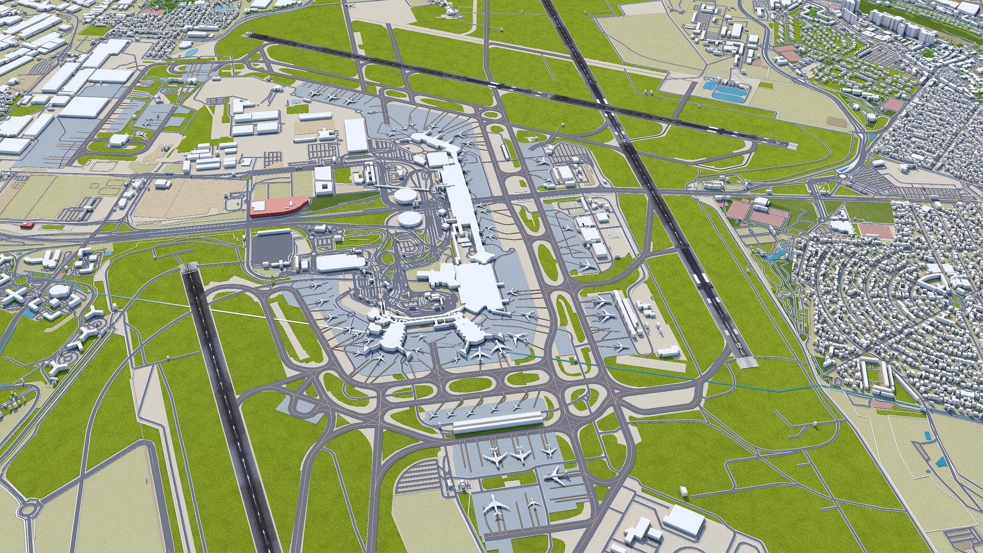 Paris Orly Airport 3D Model - TurboSquid 2013604