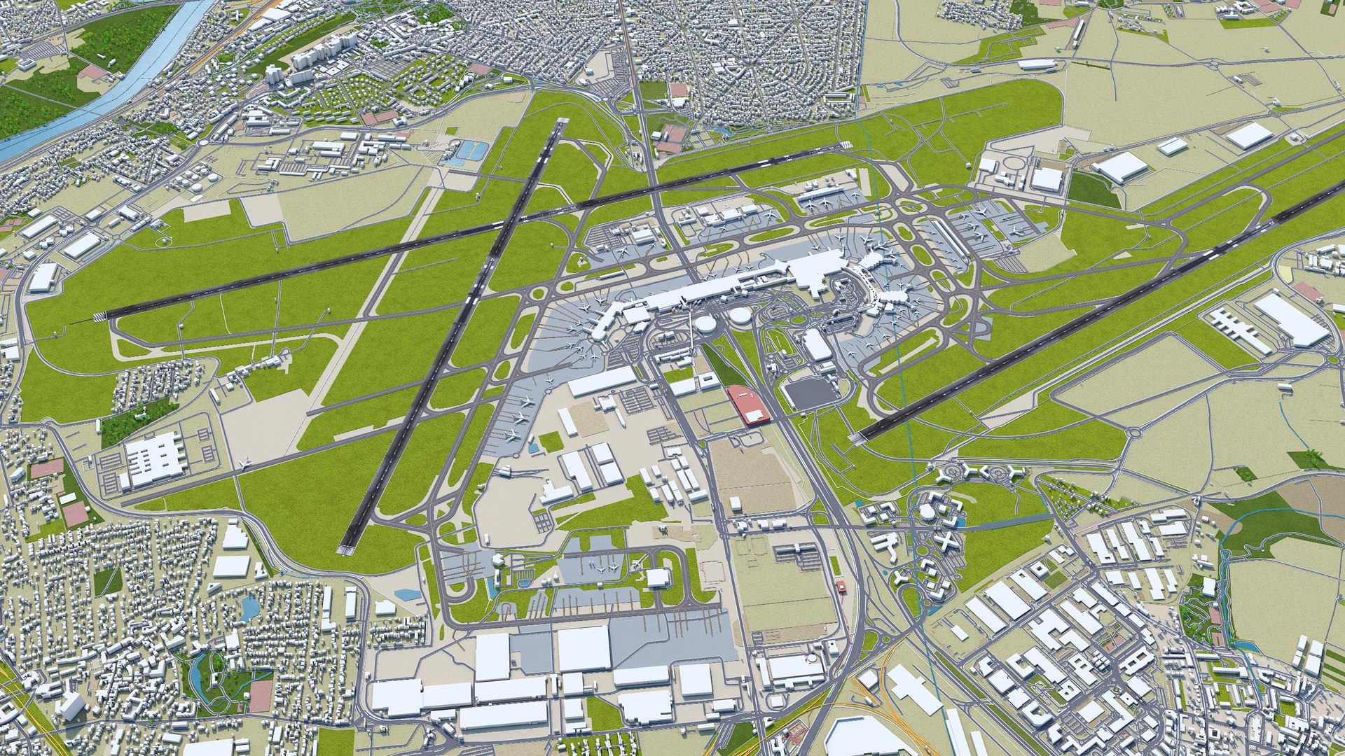 Paris Orly Airport 3D Model - TurboSquid 2013604