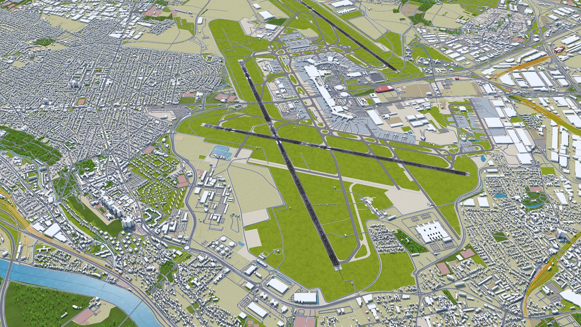 Paris Orly Airport 3D Model - TurboSquid 2013604