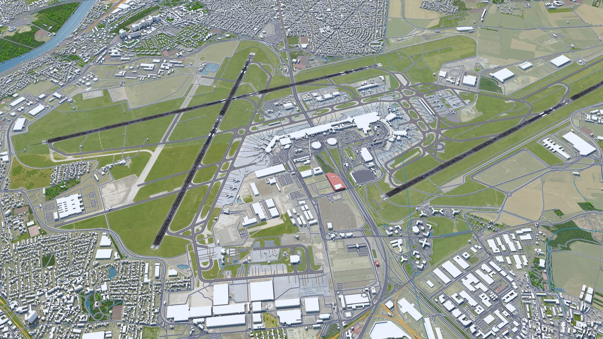 Paris Orly Airport 3D Model - TurboSquid 2013604