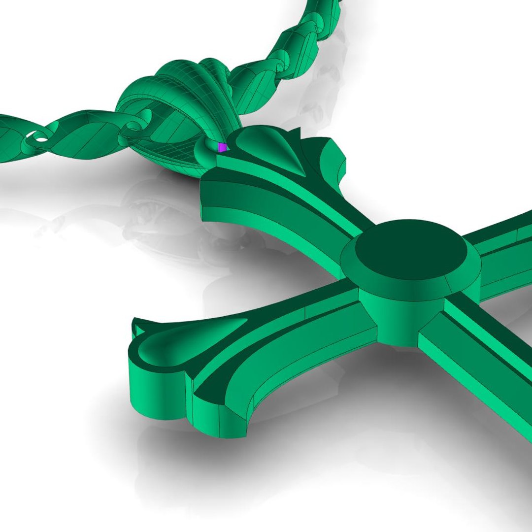 Light Cross Pendant 3D Model - TurboSquid 1490406