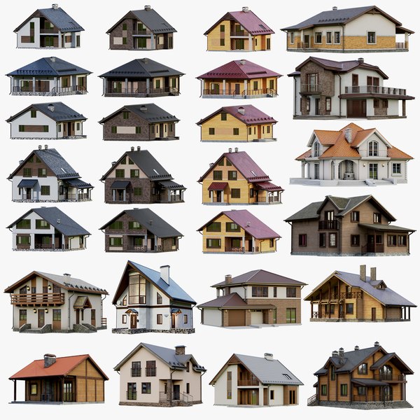 Cottage House Echtzeit-Paket 3D-Modell - TurboSquid 2404070