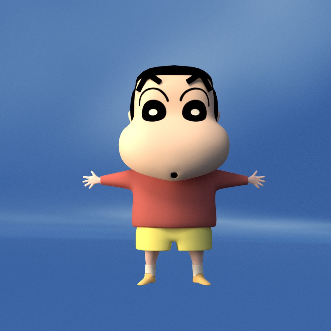 蜡笔小新3D模型 - TurboSquid 1362422