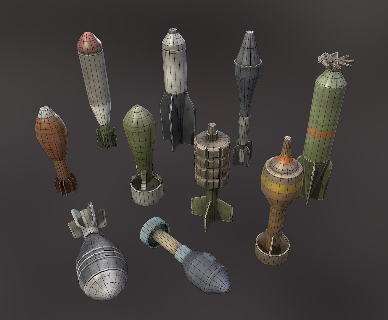 Bombs Pack 3D Model - TurboSquid 1589657