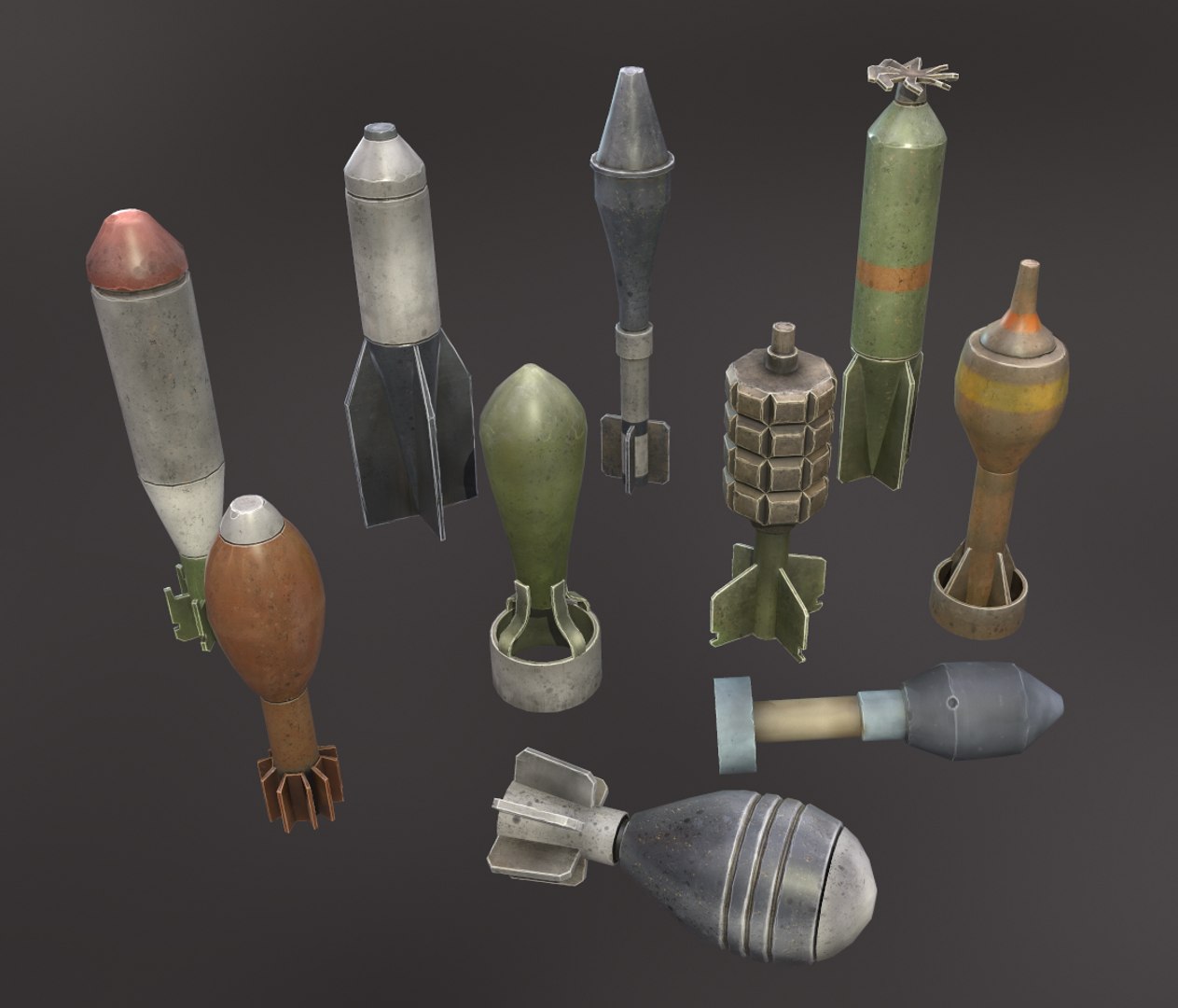 Bombs Pack 3D Model - TurboSquid 1589657