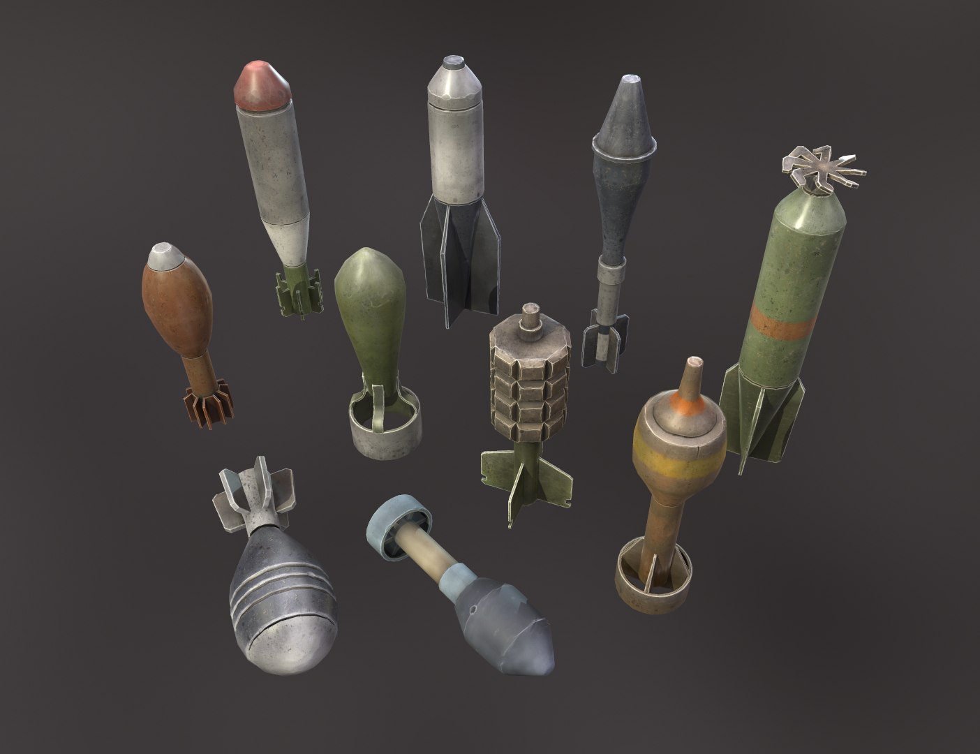Bombs Pack 3D Model - TurboSquid 1589657