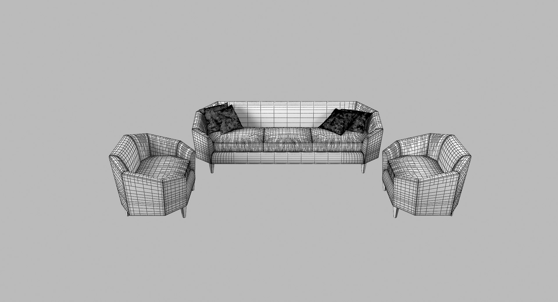 Diamond Lounge Sofa Chairs 3D Model - TurboSquid 1353068