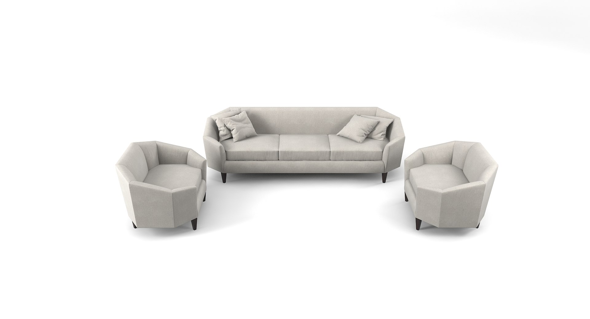 Diamond Lounge Sofa Chairs 3D Model - TurboSquid 1353068