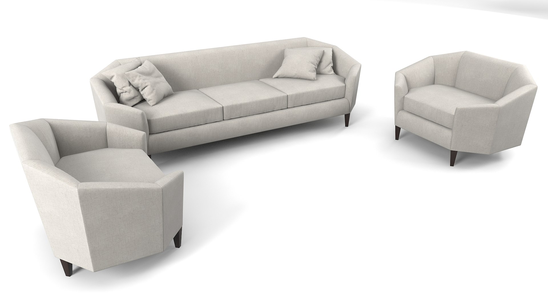 Diamond Lounge Sofa Chairs 3D Model - TurboSquid 1353068