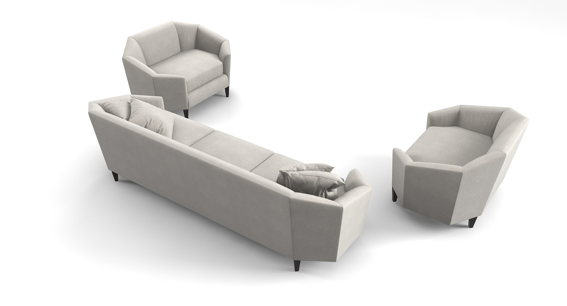 Diamond Lounge Sofa Chairs 3D Model - TurboSquid 1353068