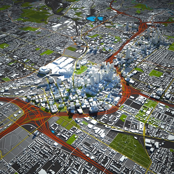 3D atlanta skyline complete - TurboSquid 1459723
