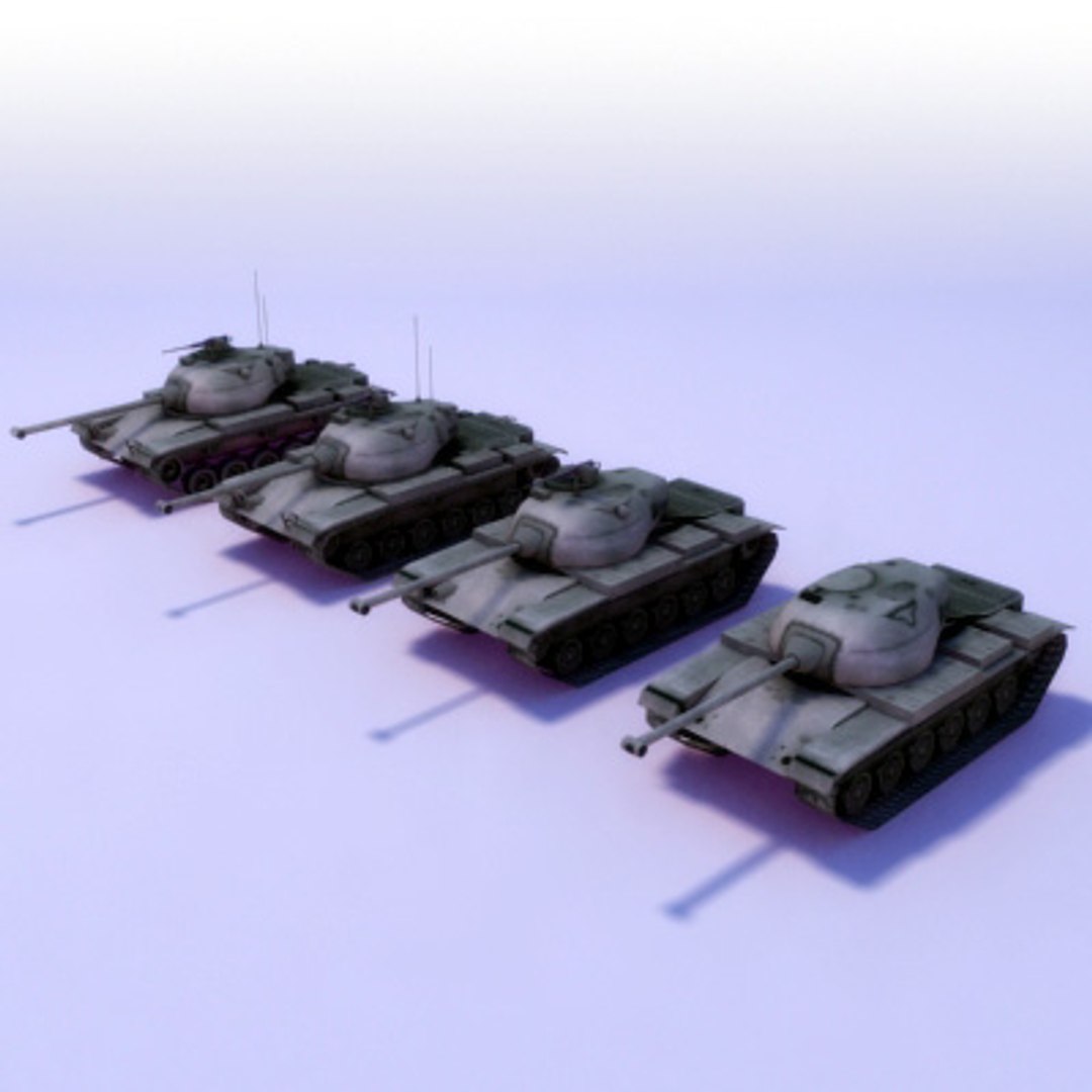 M47 Patton Tank Lods 3d Max