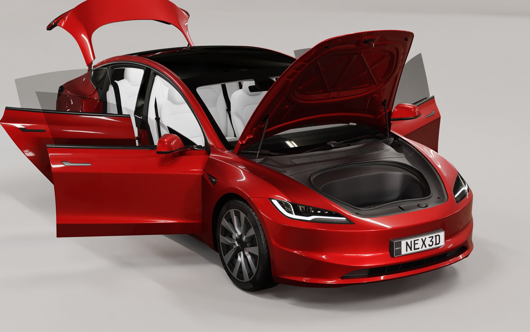 3D Tesla Model 3 2024 With HQ Interior Model - TurboSquid 2197270