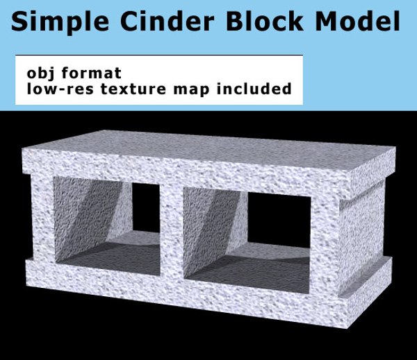 3d cinder block cinderblock