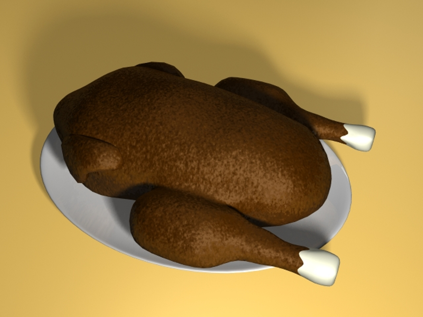 free cooked turkey 3d model