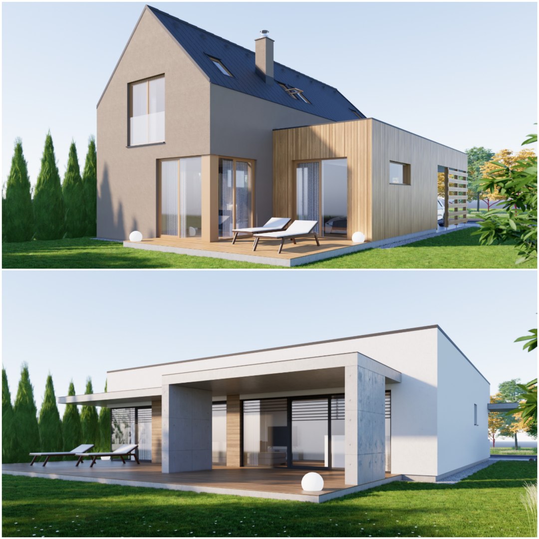 10 Houses - Created With Fully Parametric Revit Families 3D Model ...