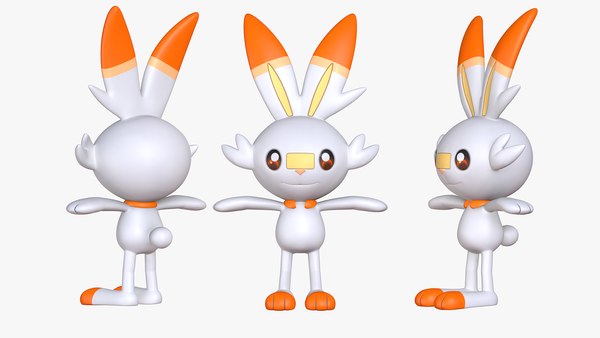 Coelho Scorbunny Pokémon 8K Modelo 3D - TurboSquid 1865357