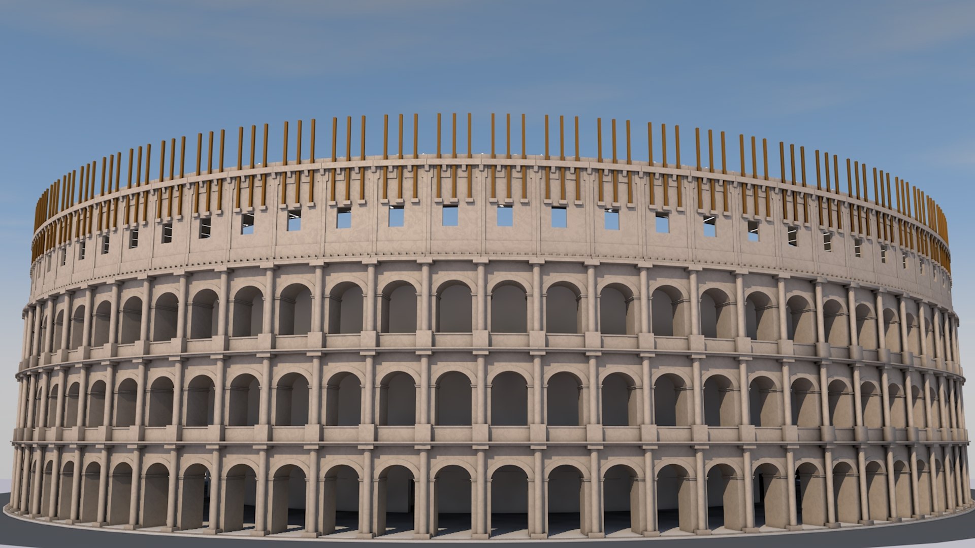 3d model of colosseum coliseum flavian