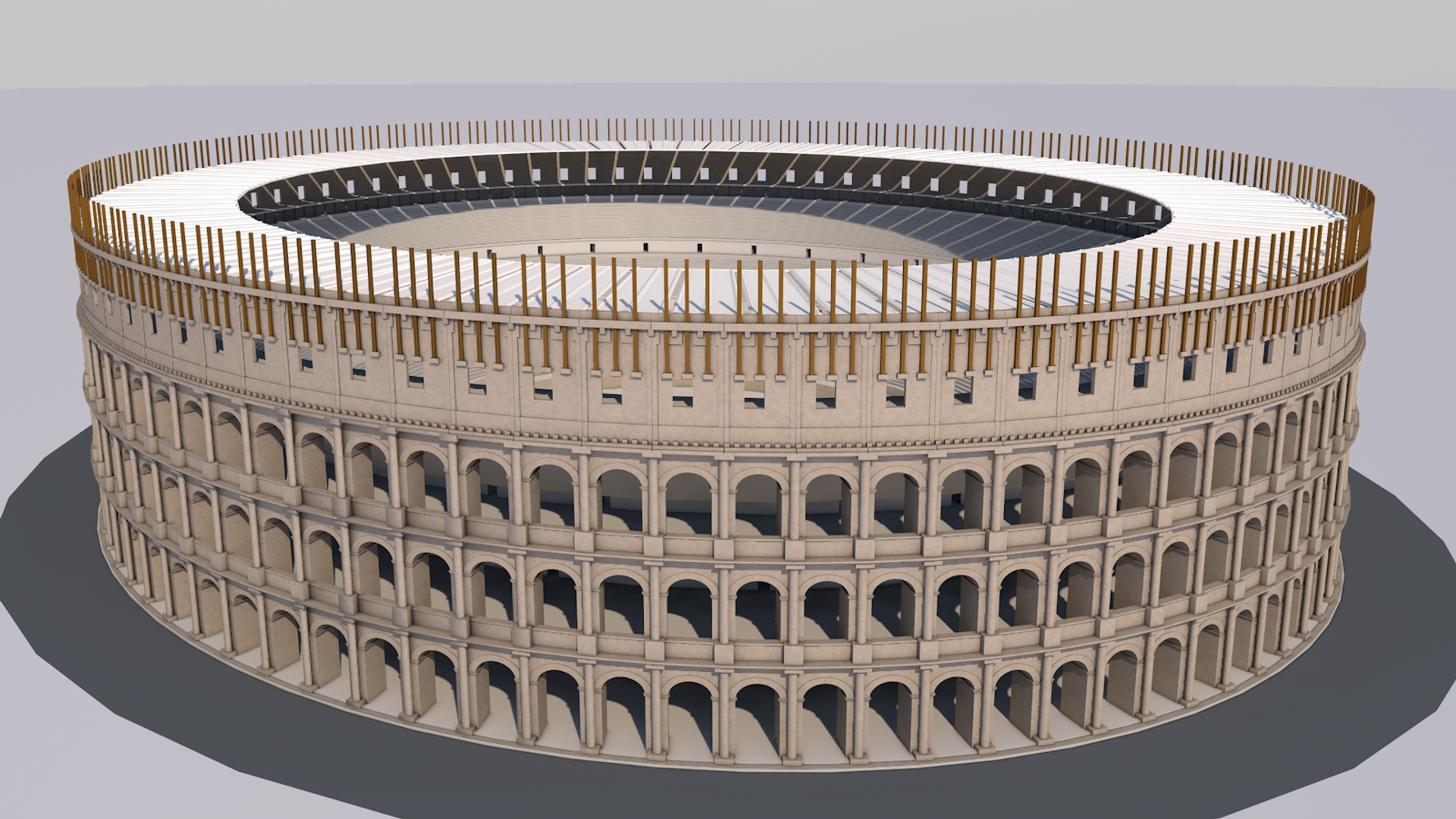 3d model of colosseum coliseum flavian