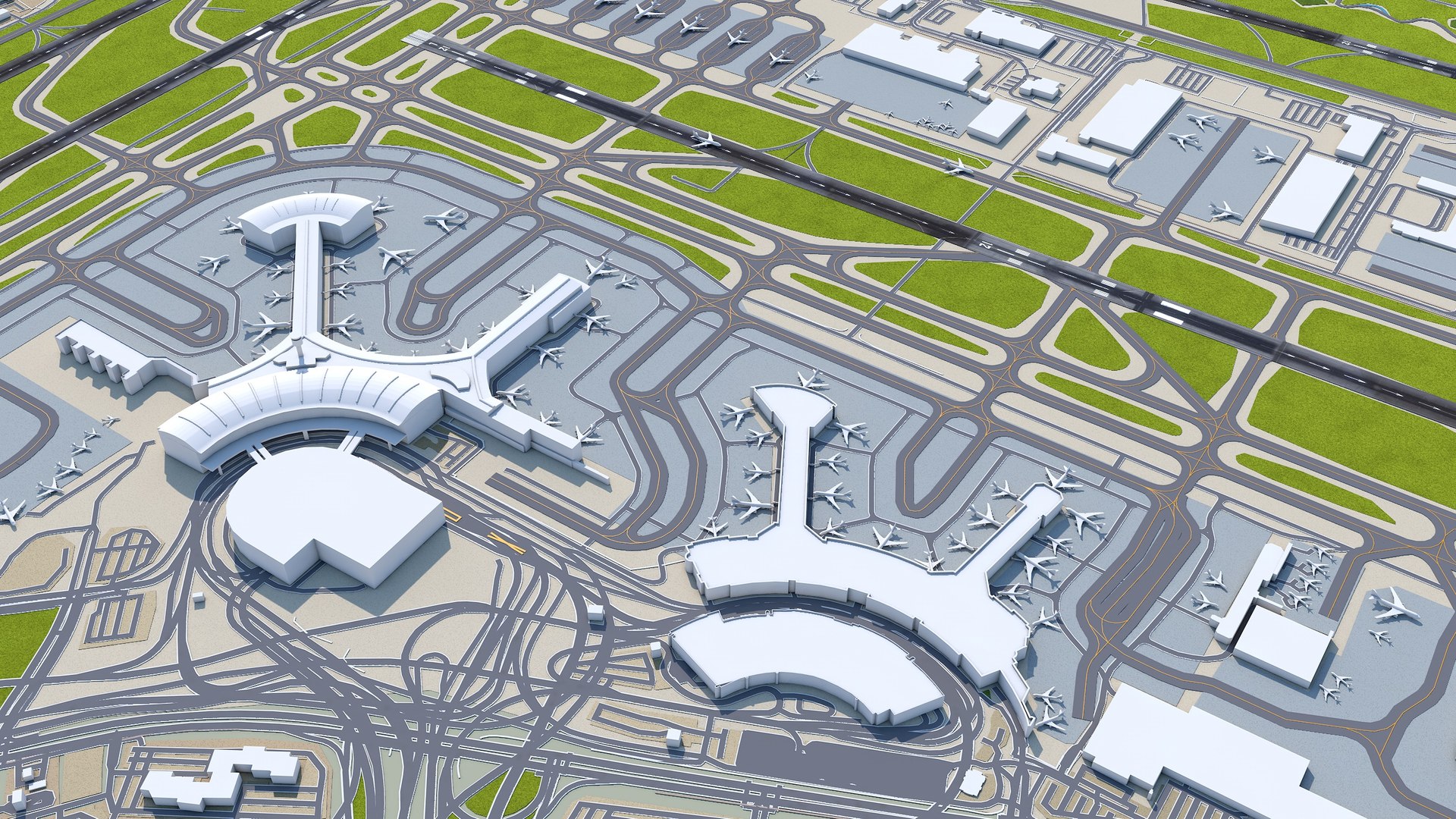 3D Toronto Pearson Airport Model - TurboSquid 2005544