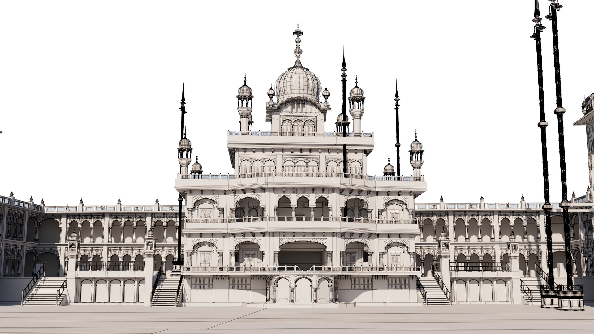 3D The Golden Temple Outer Wall 3D Model - Majestic Grandeur Model ...
