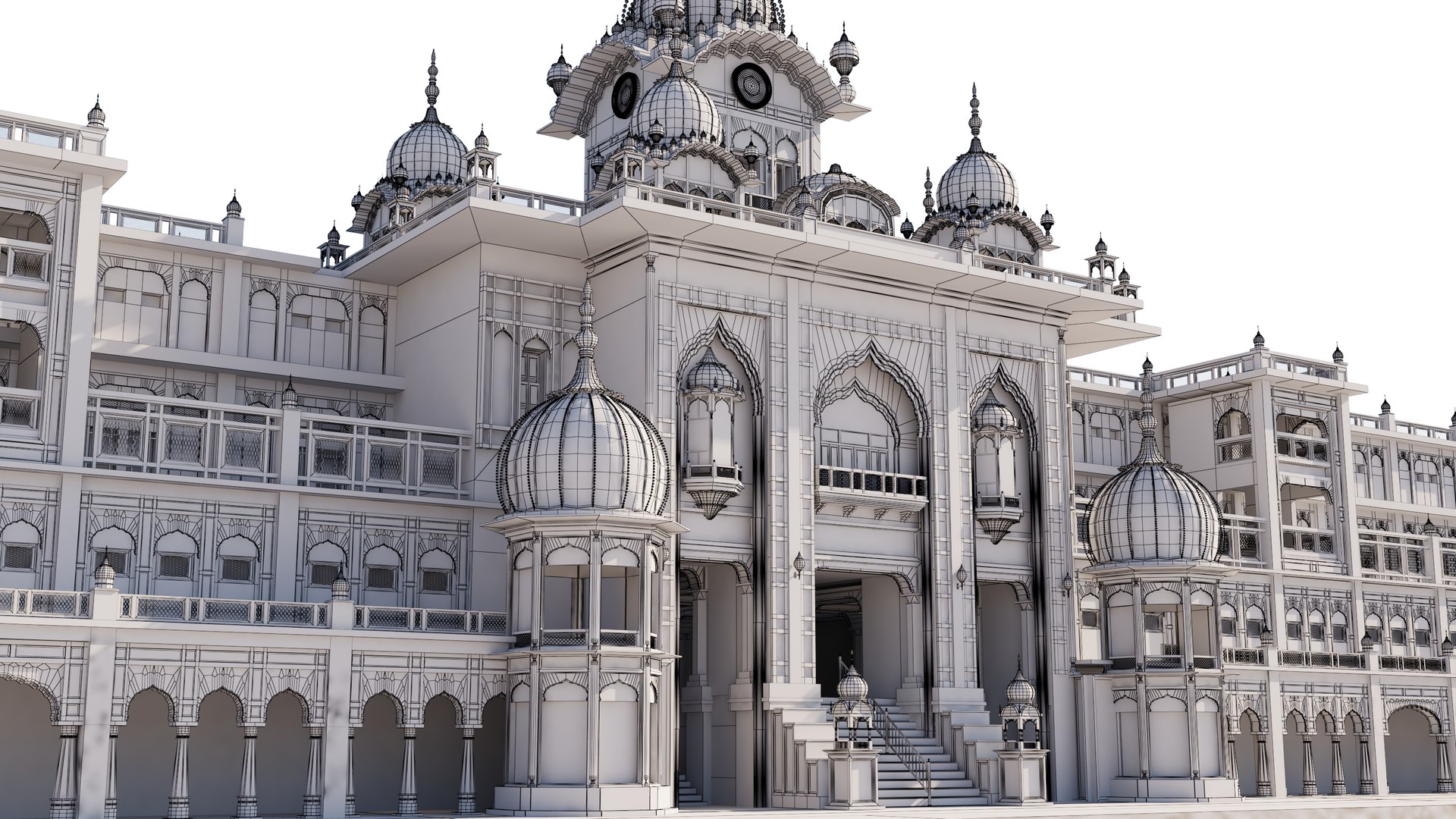 3D The Golden Temple Outer Wall 3D Model - Majestic Grandeur Model ...