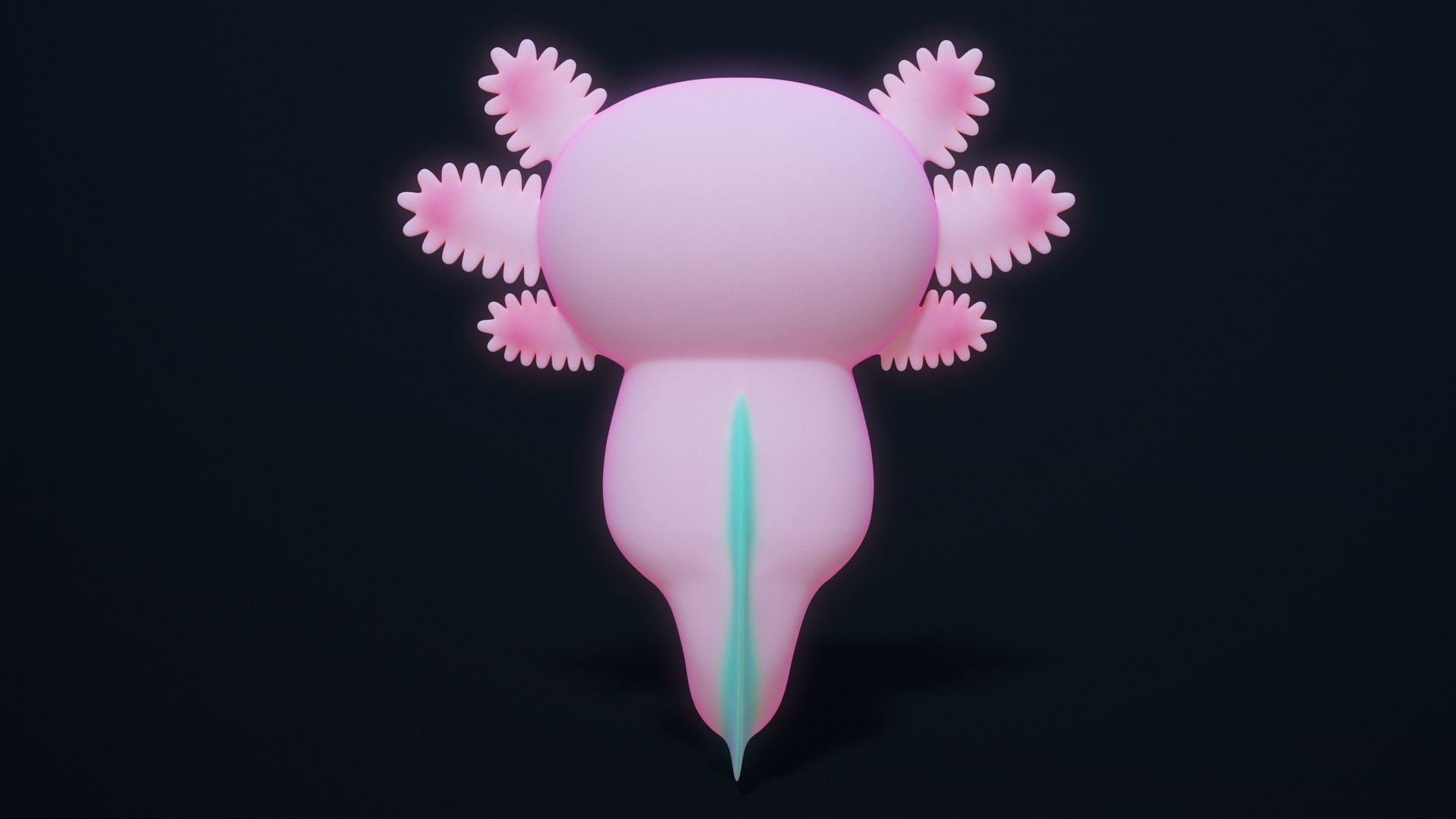 3D Cute Axolotl Cartoon Character - TurboSquid 1995642