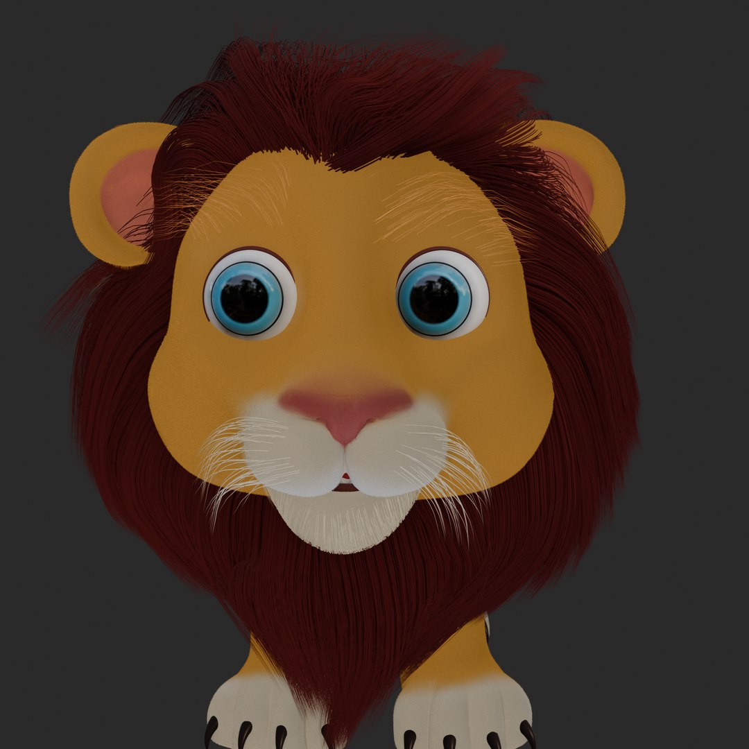 Animated Cartoon Lion 3D Model - TurboSquid 2259659