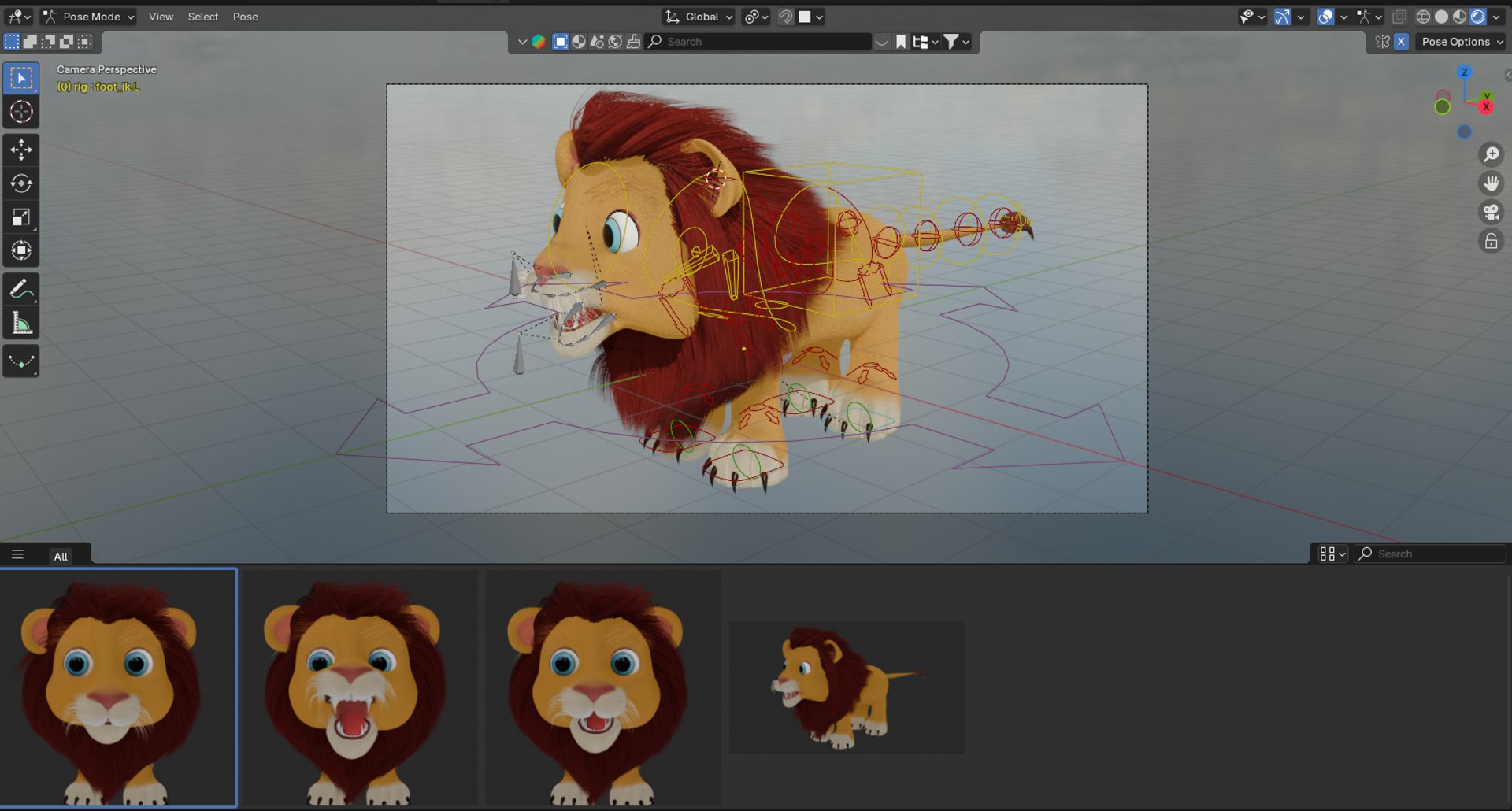 Animated Cartoon Lion 3D Model - TurboSquid 2259659