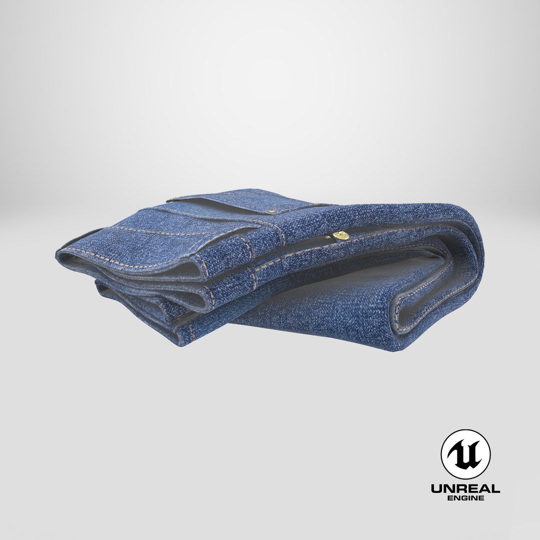 3D Prop Folded Jeans Type 03 - TurboSquid 2151074