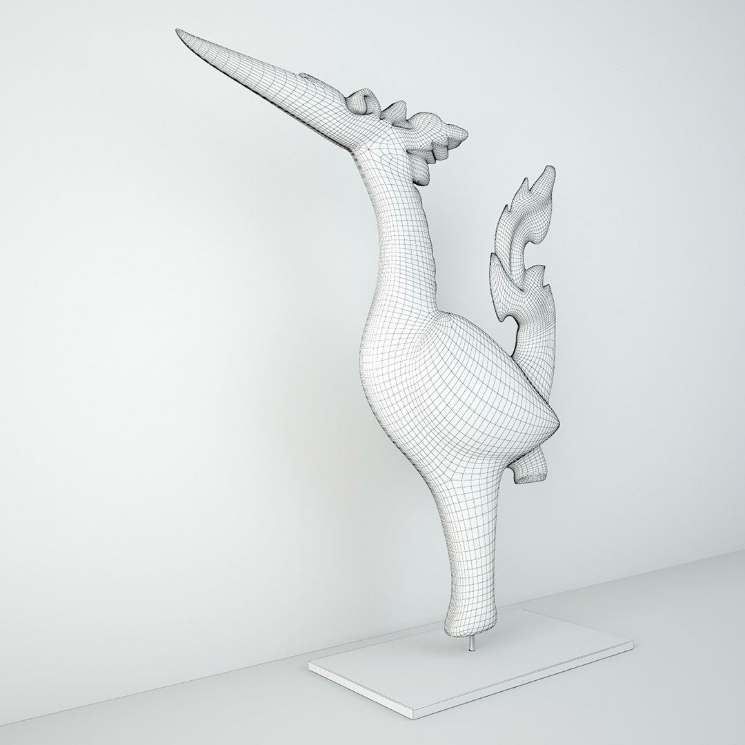 Large-Scale Wood Indonesian Bird Figure 3D Model - TurboSquid 2129061