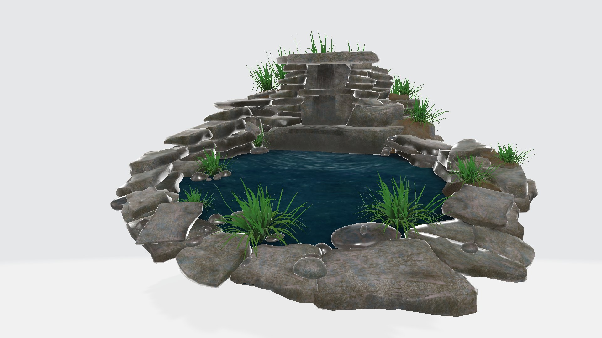 Rock Fountain 3D Model - TurboSquid 2293048