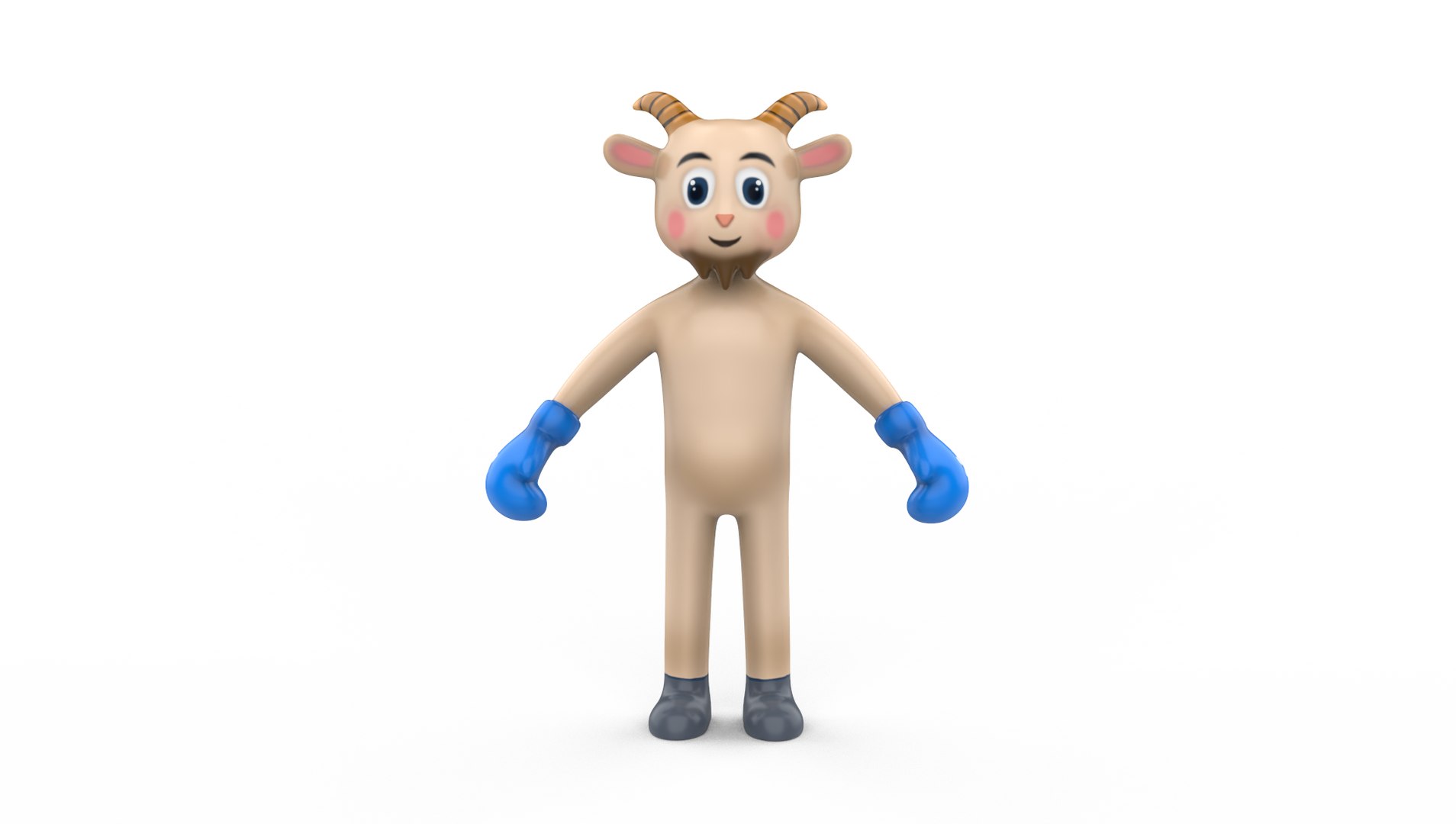 Boxing Goat Animal Animated Model - TurboSquid 2163187