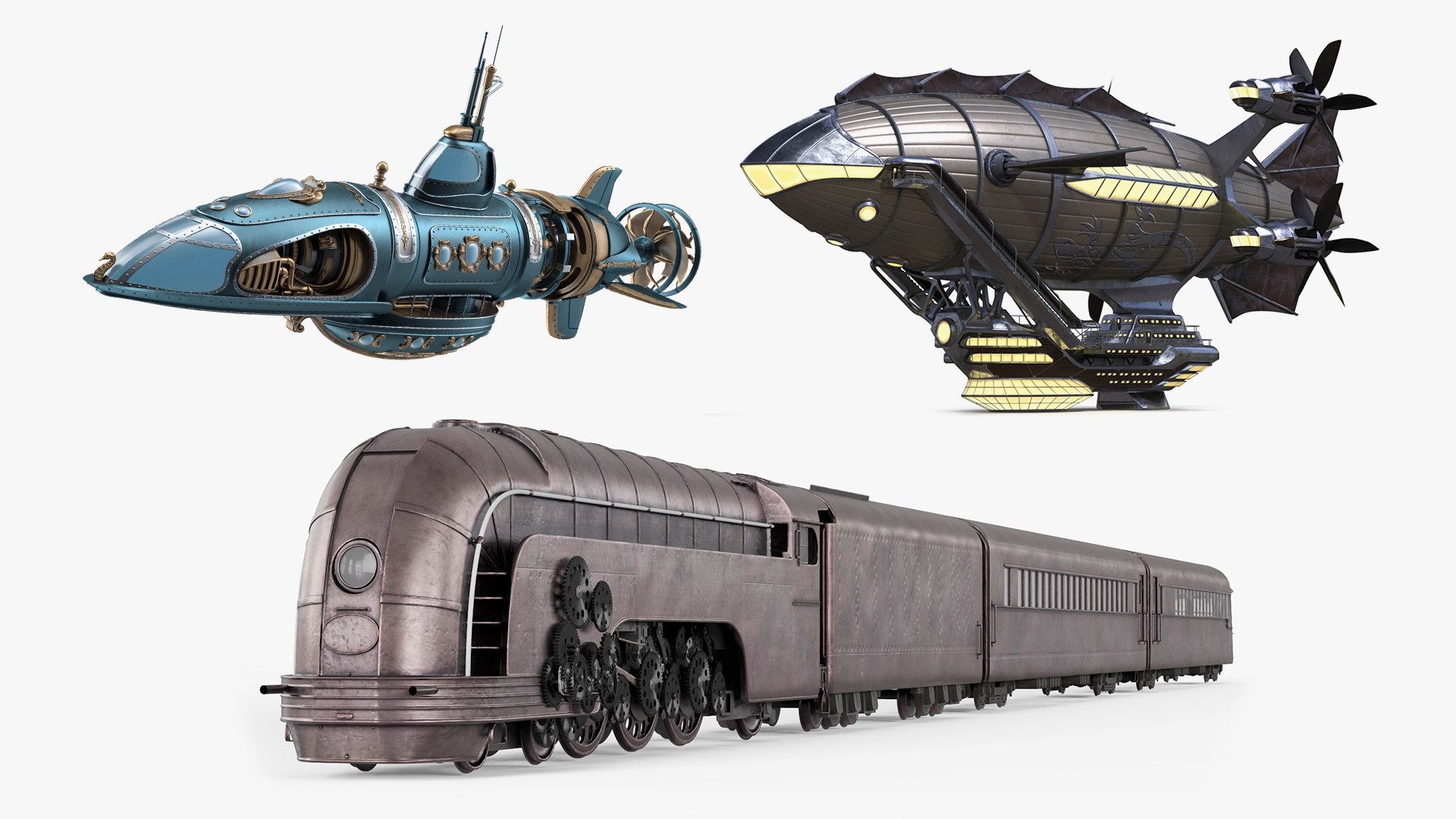 steampunk war vehicles