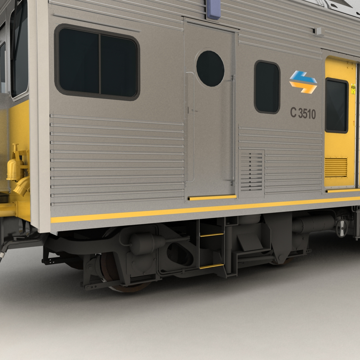 3d model city rail k set