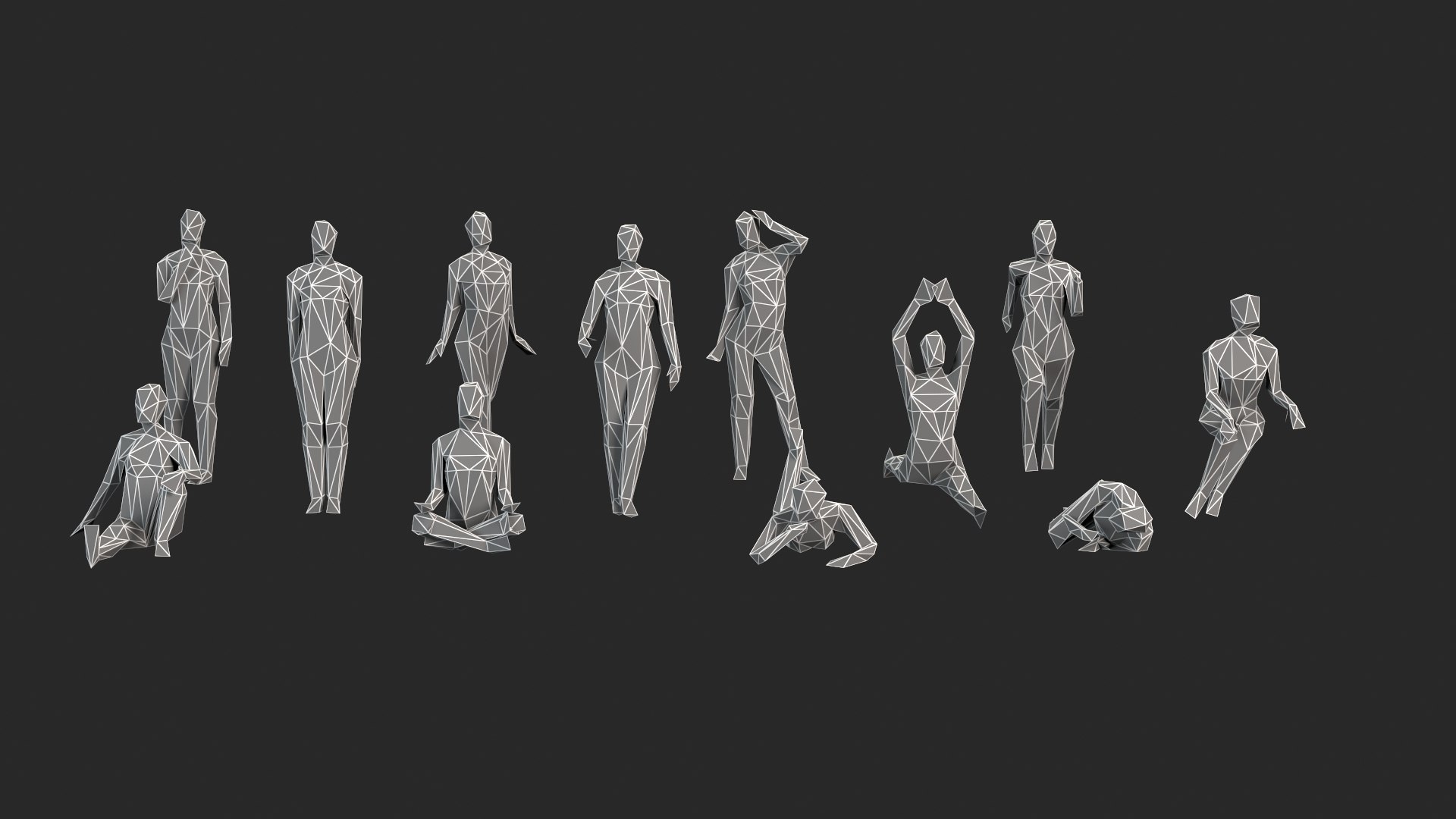 3D Cartoon Female Pack Poised Model - TurboSquid 1253344