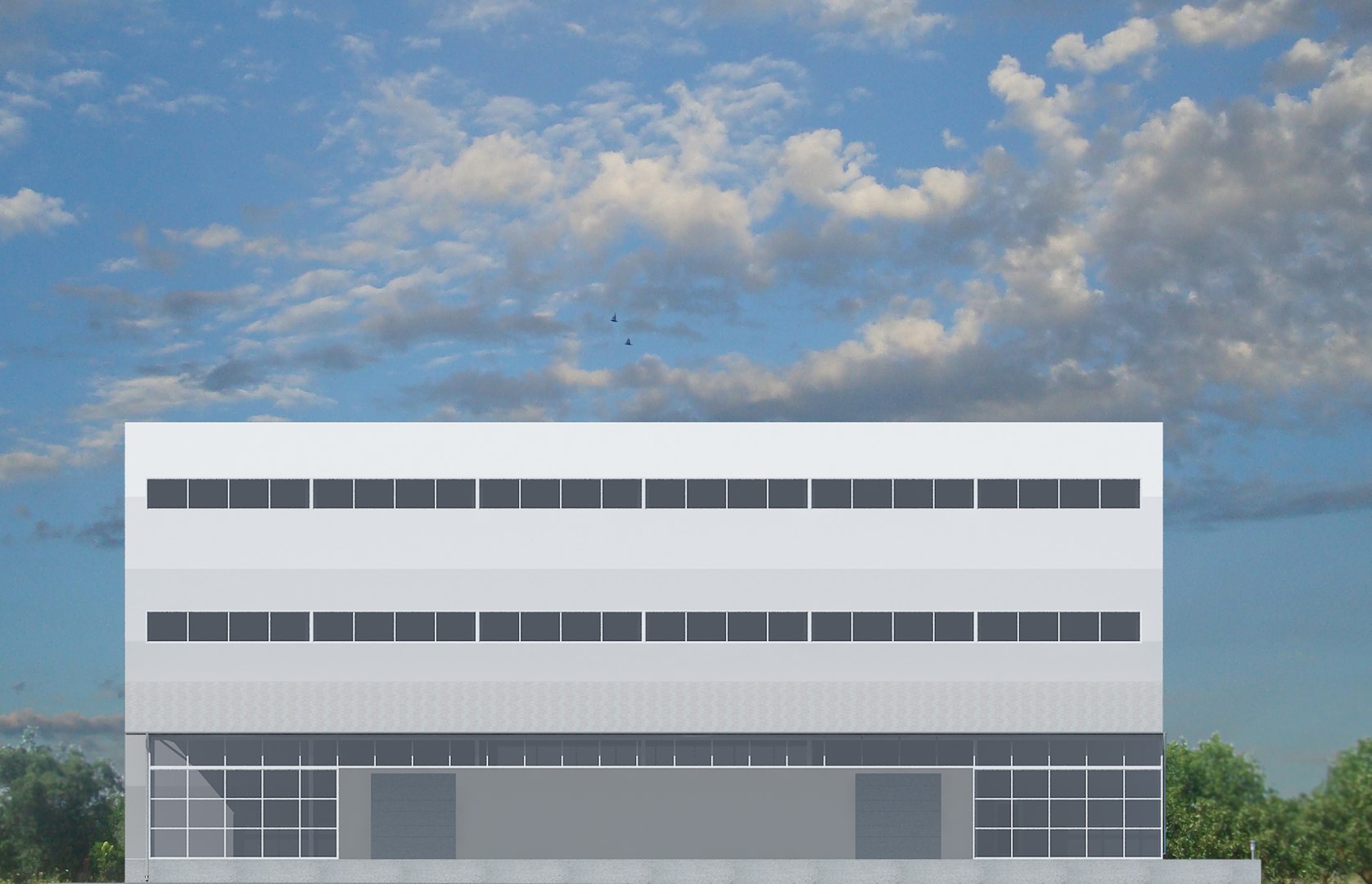 3d model modern warehouse